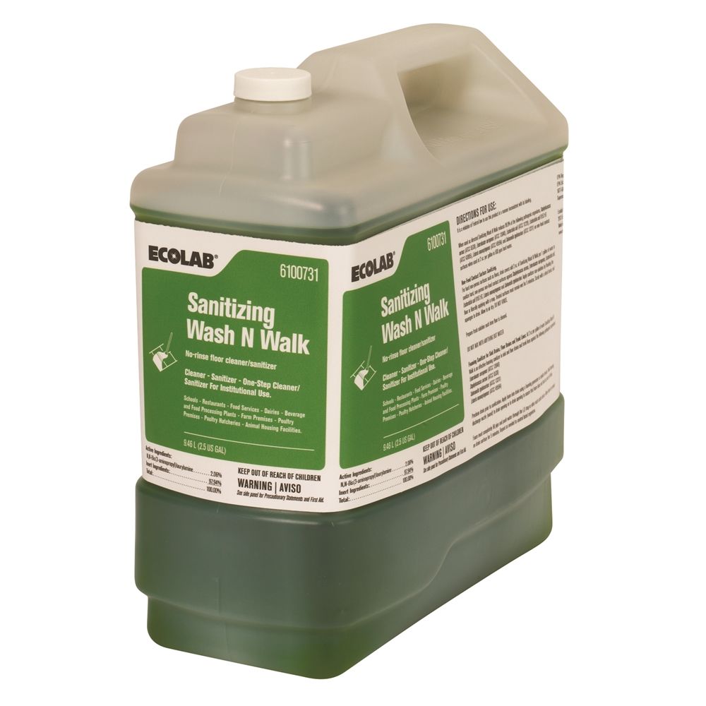 GuestSupply US | Ecolab® Sanitizing Wash N Walk, 2.5 Gallon, #06100731